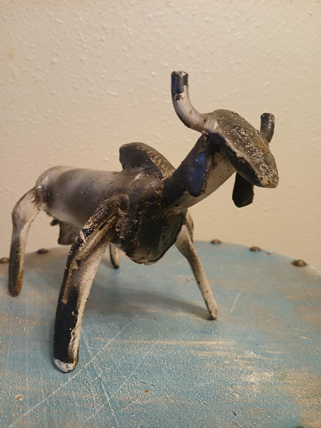 Vintage Welded Metal Sculpture of a Brahma Bull - Etsy