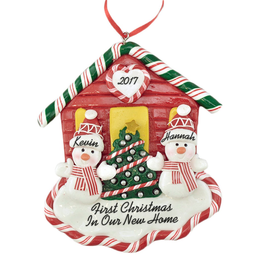 First Christmas in Our New Home - Family of 2-5 - Personalized ...