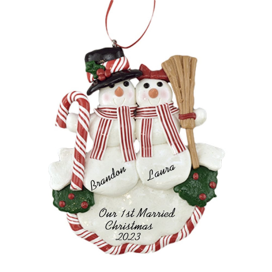 Our 1st Married Christmas Personalized Christmas Ornament for a ...