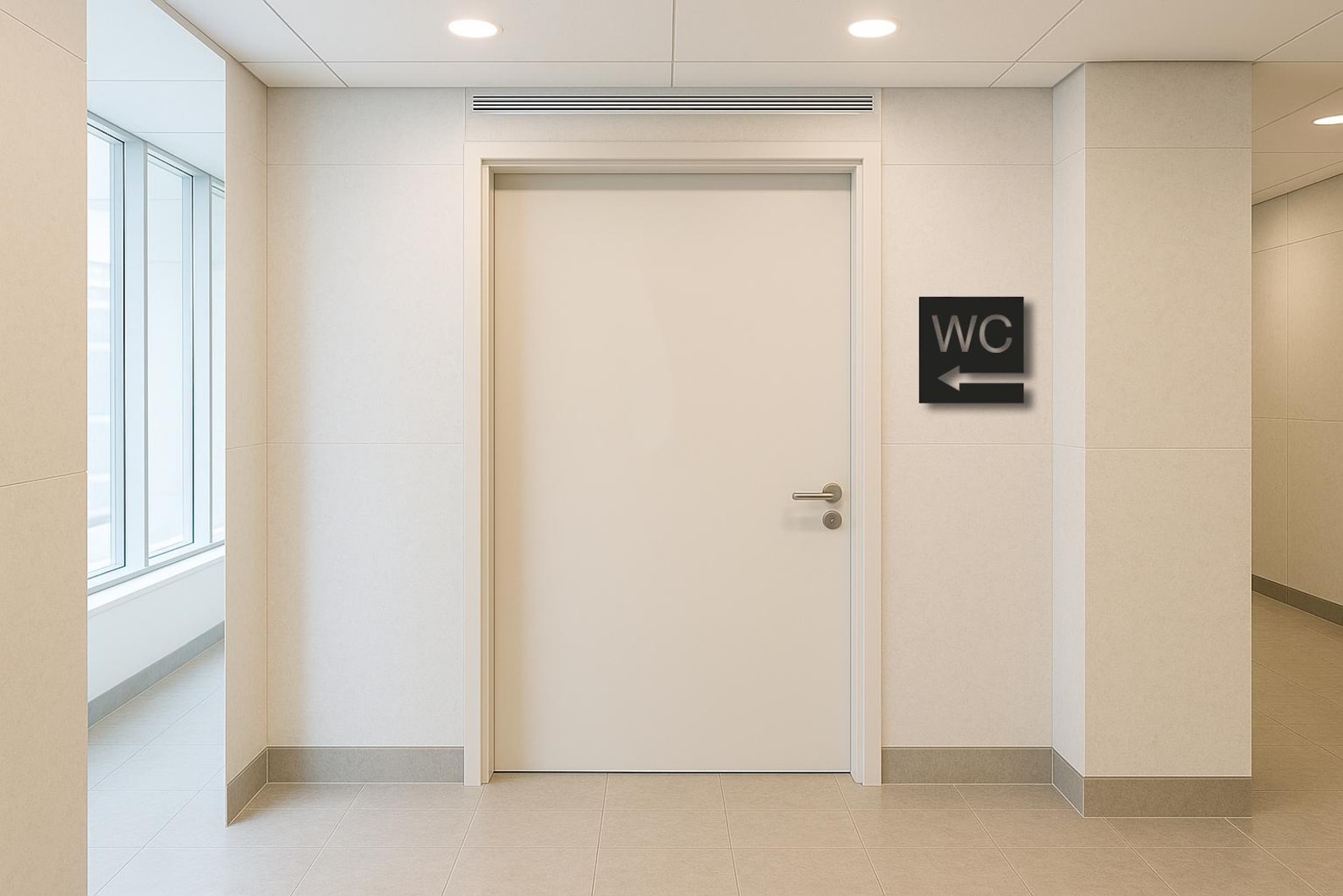 Modern Acrylic WC Restroom Sign – Customizable Office Decor - Etsy