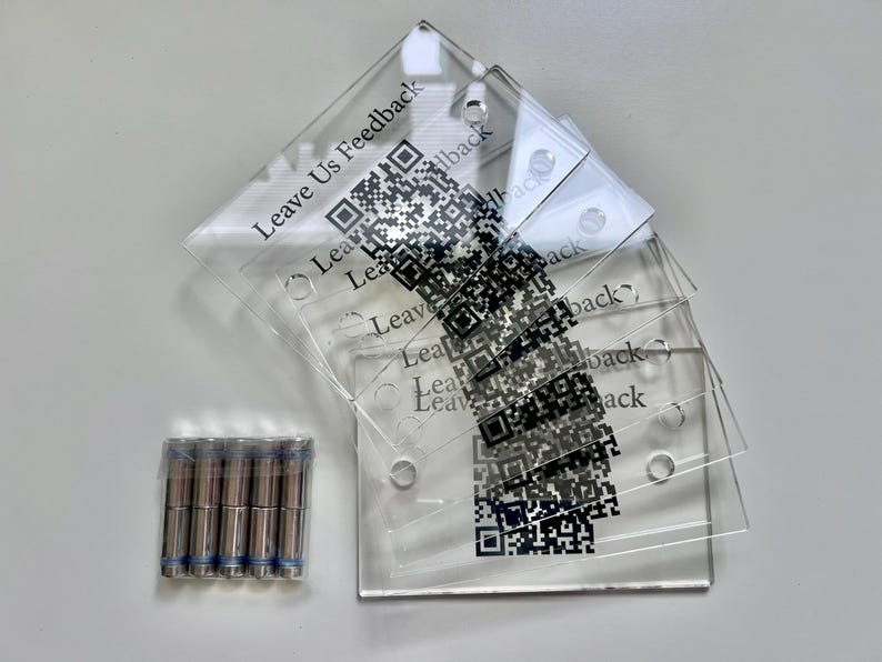 Custom Acrylic QR Code Business Sign: Floating Mount Display - Etsy