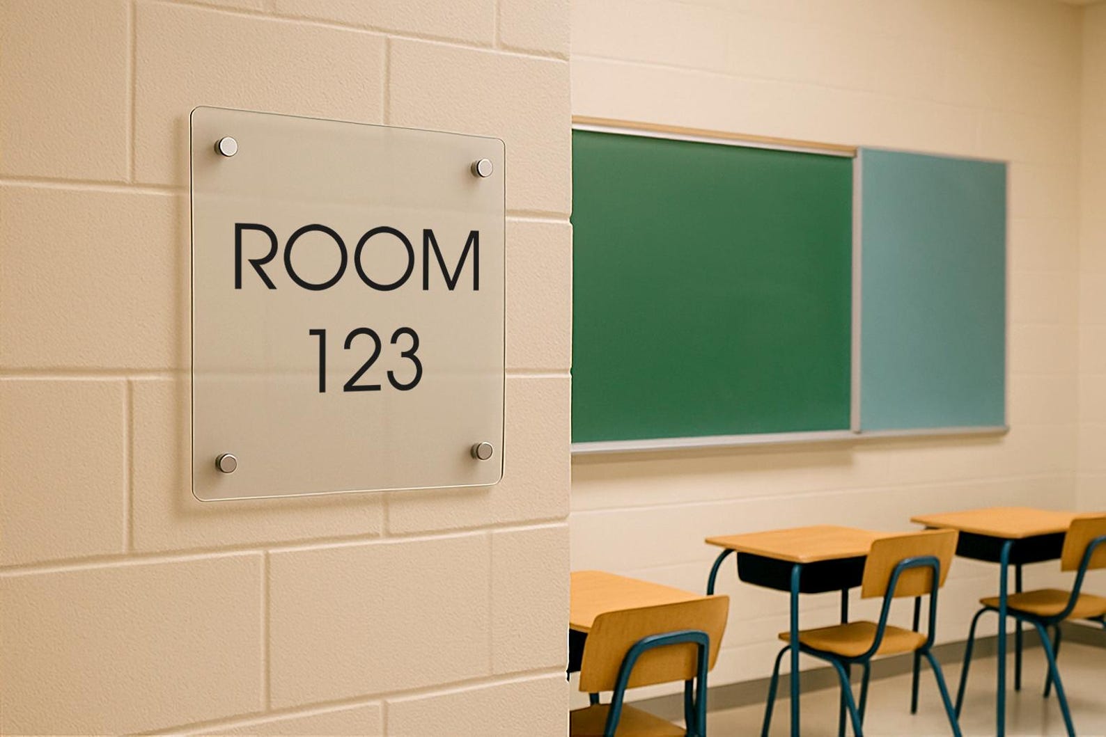 Modern Acrylic Room Number Sign: Custom Business Plaque - Etsy