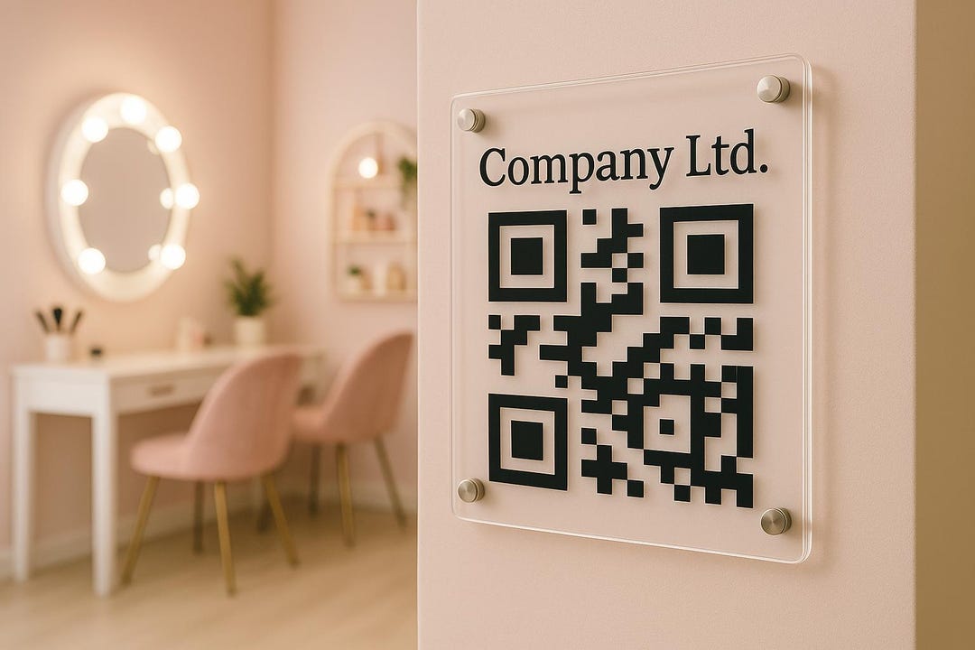 Acrylic Sign for QR Code, Informational Signs, Business Plaque, Custom ...