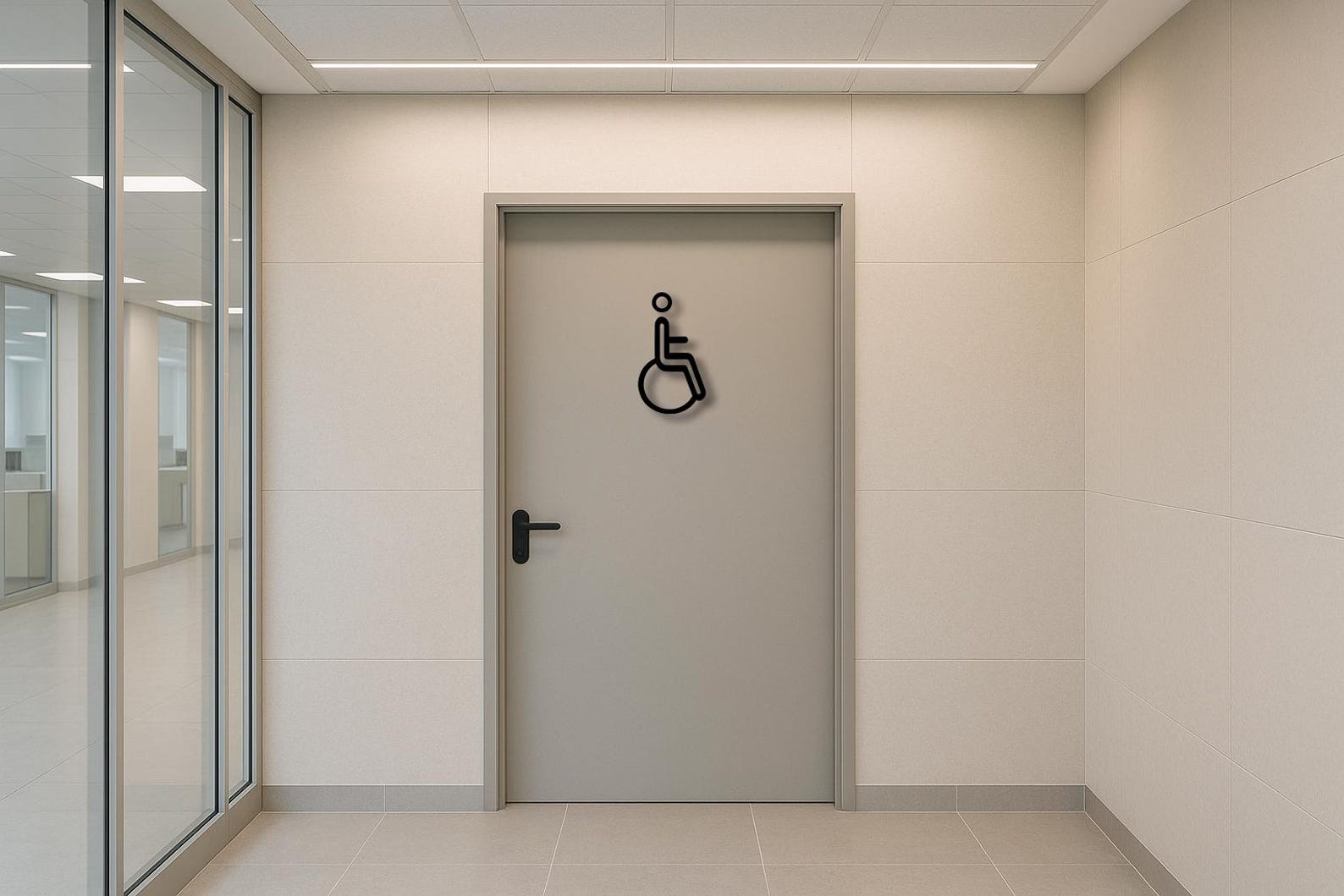 Restroom Signs – Male, Female, Baby Changing & Disabled Icons – Modern ...