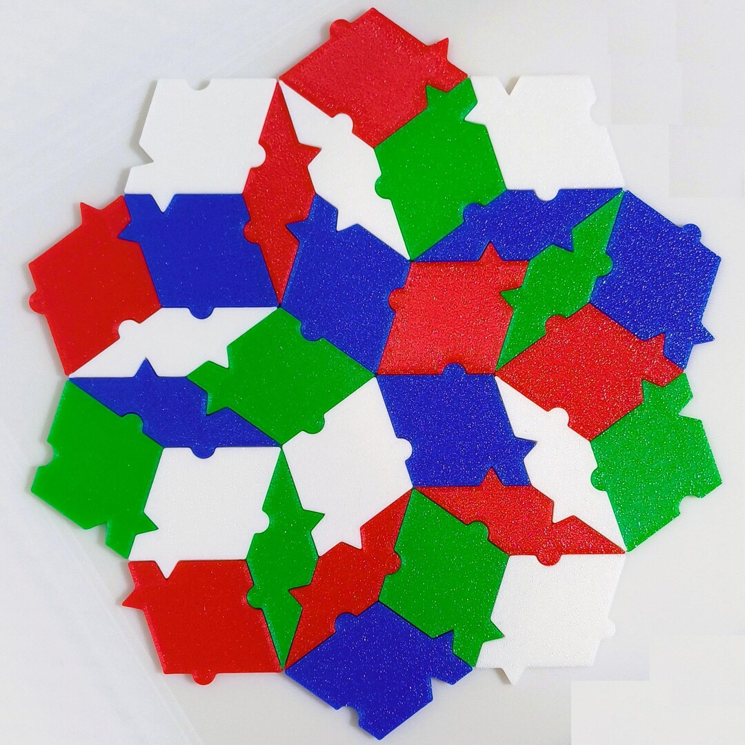 Penrose P3 Thick and Thin Rhombus Aperiodic Tiling Puzzle - Etsy