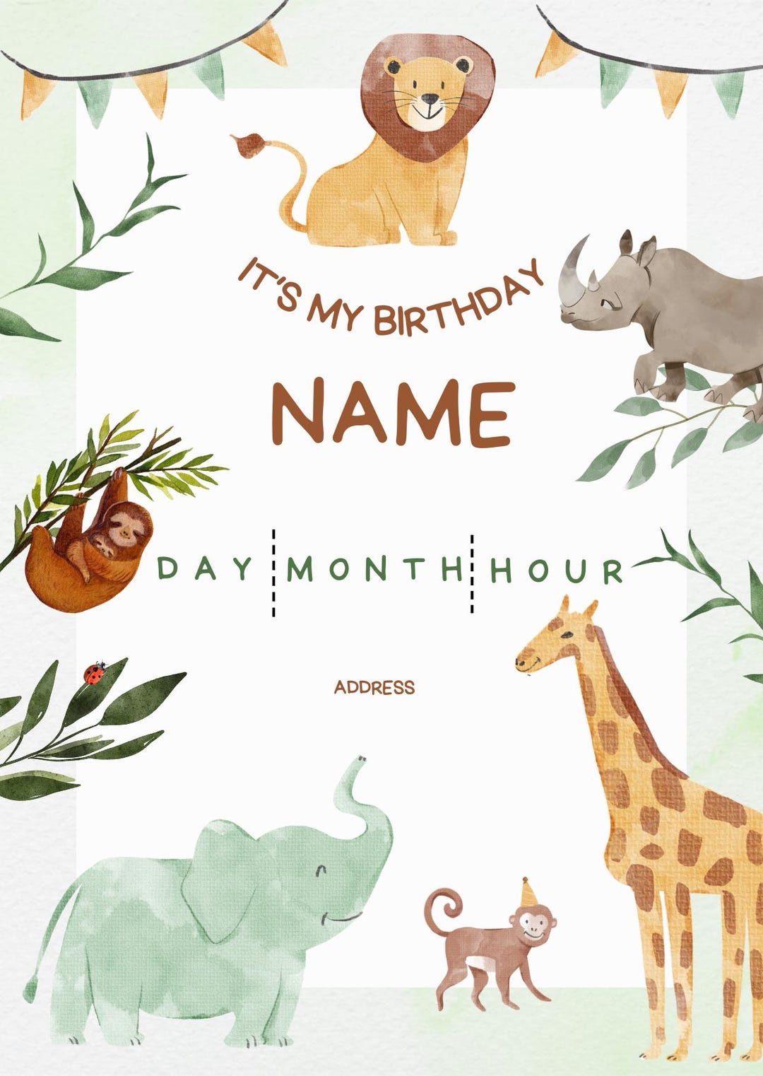 Savana Party Invitation - Etsy