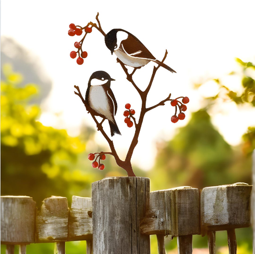 Colorful Metal Bird Garden Stakes: Decorative Yard Art - Etsy
