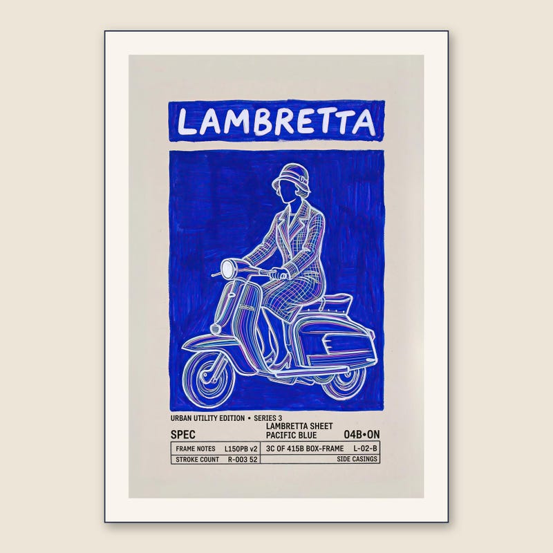 Vintage Lambretta Poster - Etsy