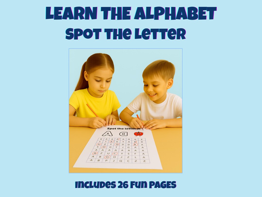 Spot the Letter – Alphabet Activity Book for Kids (A-Z Fun Printable ...