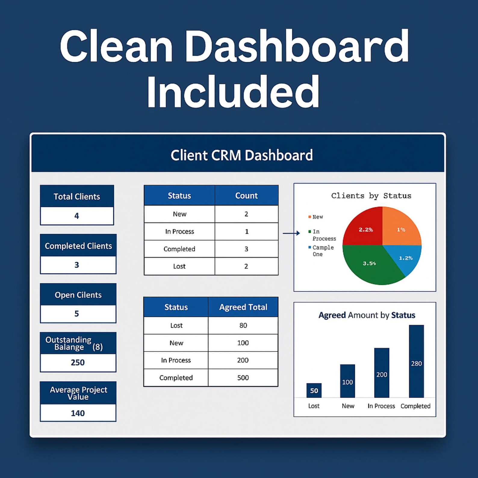 Client CRM Excel Template for Freelancers • Track Clients, Payments ...