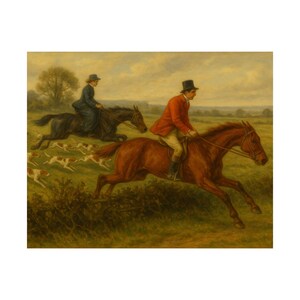 Ladies Fox Hunt | Vintage Fox Hunt | Museum Quality Matte Print | Oil ...