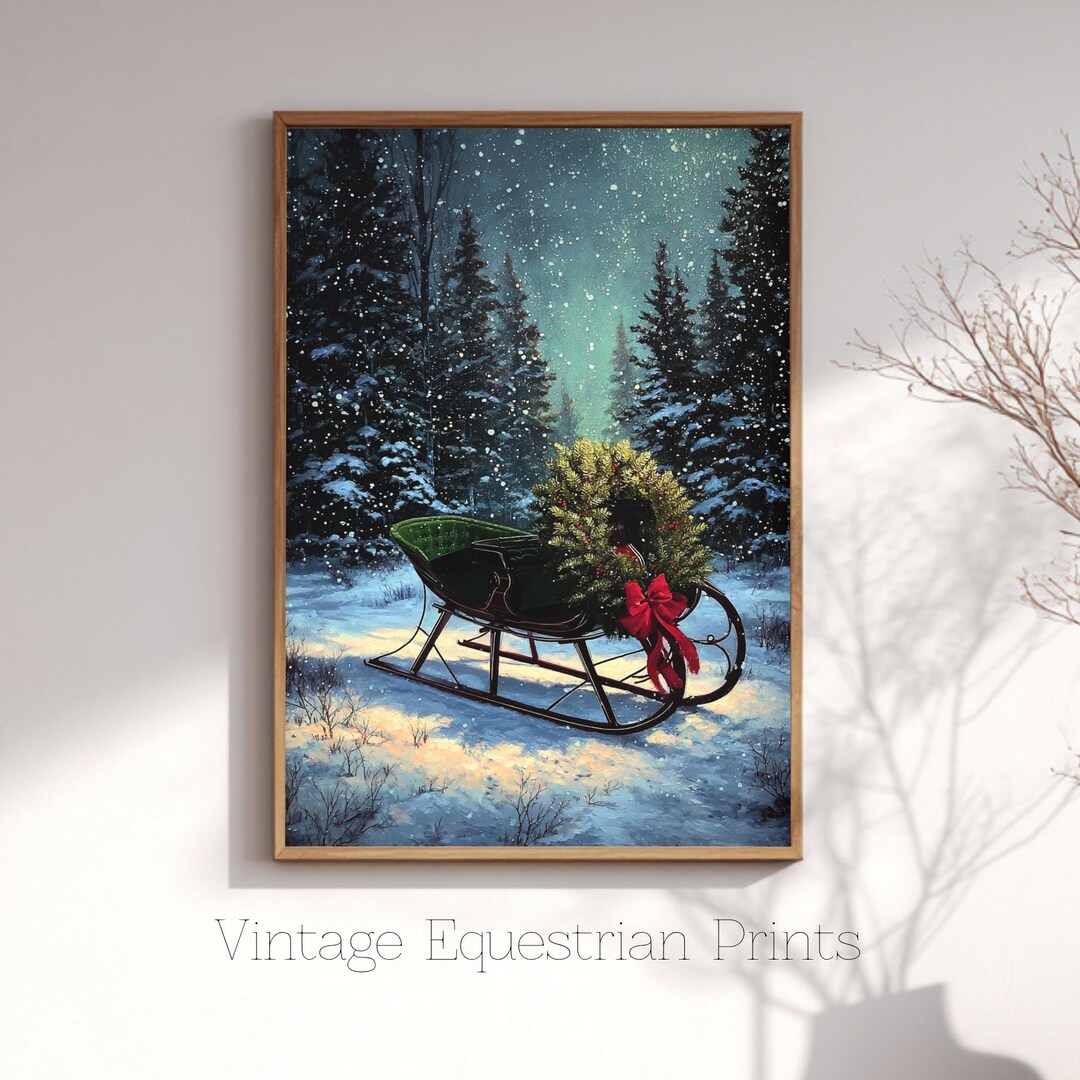 Albany Cutter Sleigh | Christmas Wall Art | Xmas Wall Art | Christian ...