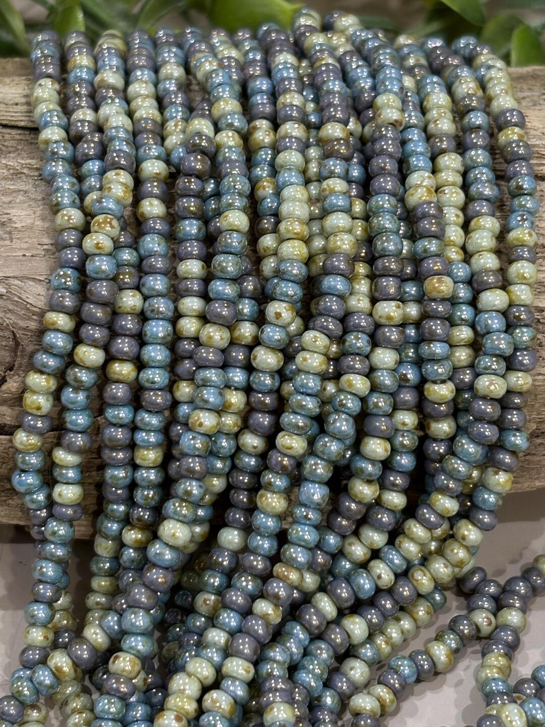 6/0 Aged Almond Picasso Mix - Etsy