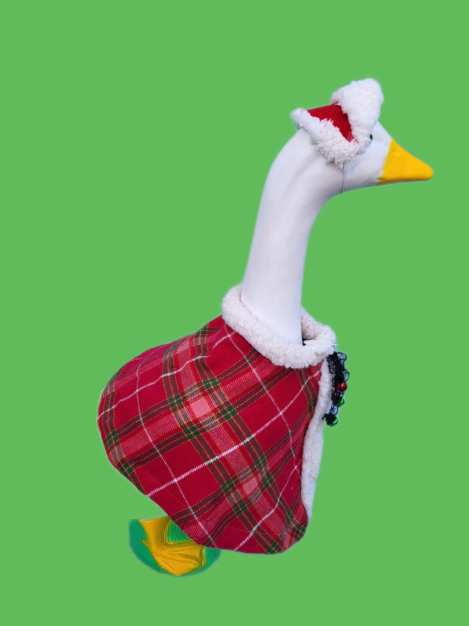 Porch Goose Christmas Coat, Porch Goose Fake Fur Trimmed Hat and Coat ...