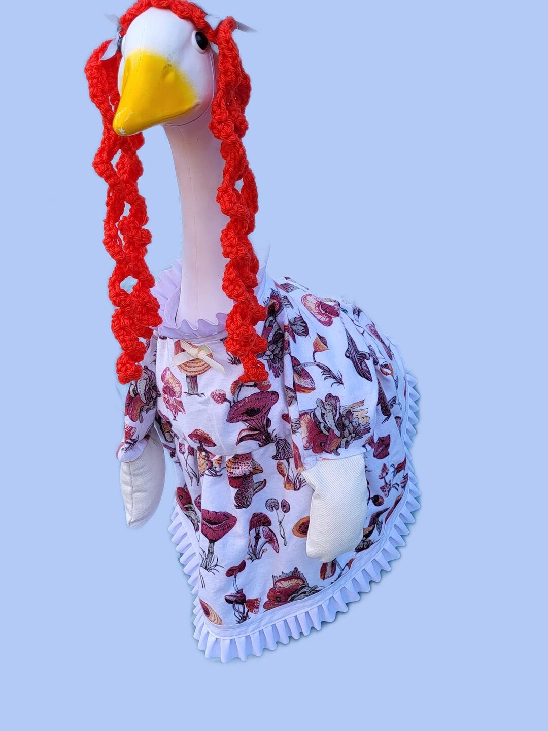 Porch Goose Mushroom Print Dress, Mushroom Print Goose Dress, Fall ...