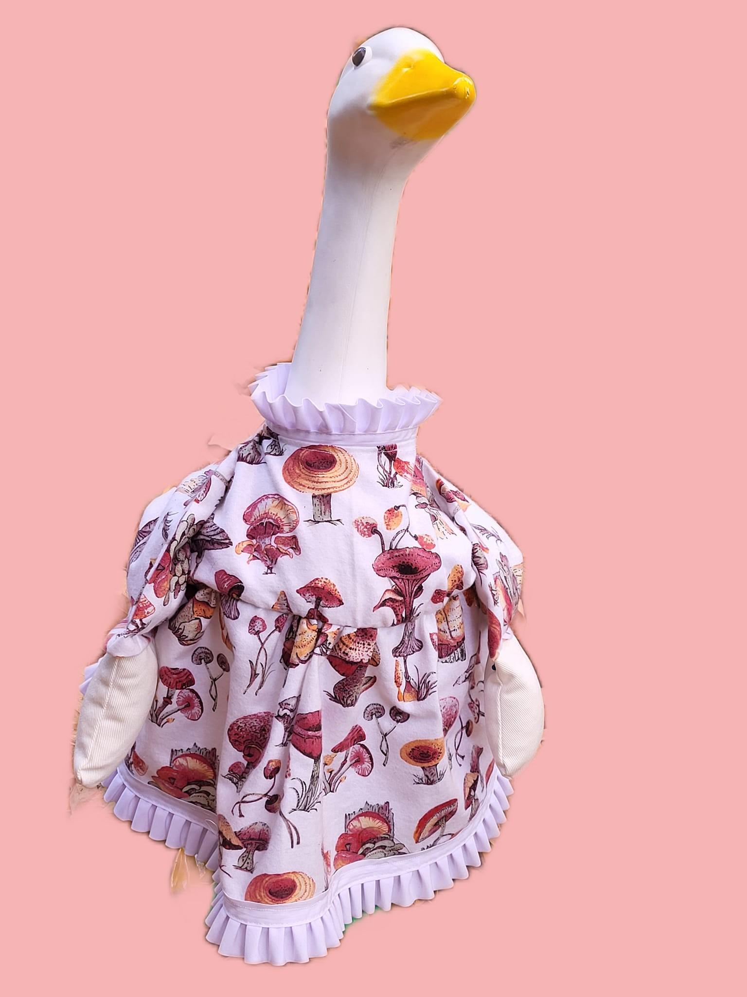 Mushroom Porch Goose Dress, Lawn Goose Mushroom Dress, Porch Goose ...