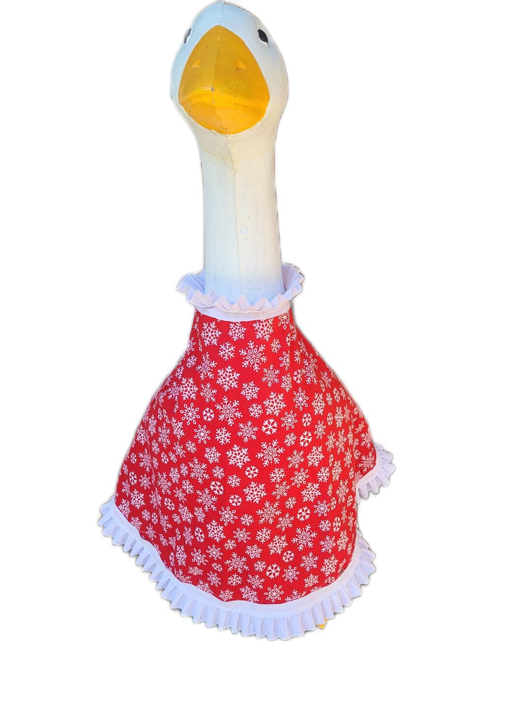 Snowflake Goose Dress, Red Goose Dress, Goose Dress With Ruffle, Lawn ...