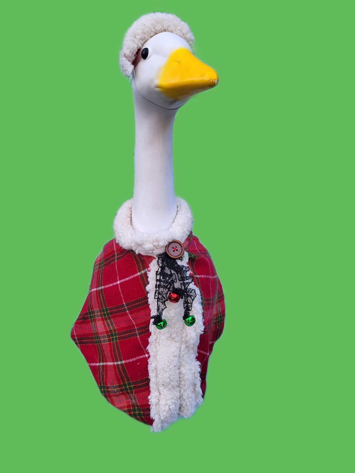 Porch Goose Christmas Coat, Porch Goose Fake Fur Trimmed Hat and Coat ...