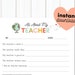 All About My Teacher Teacher Appreciation /end of Year Teacher Gift ...