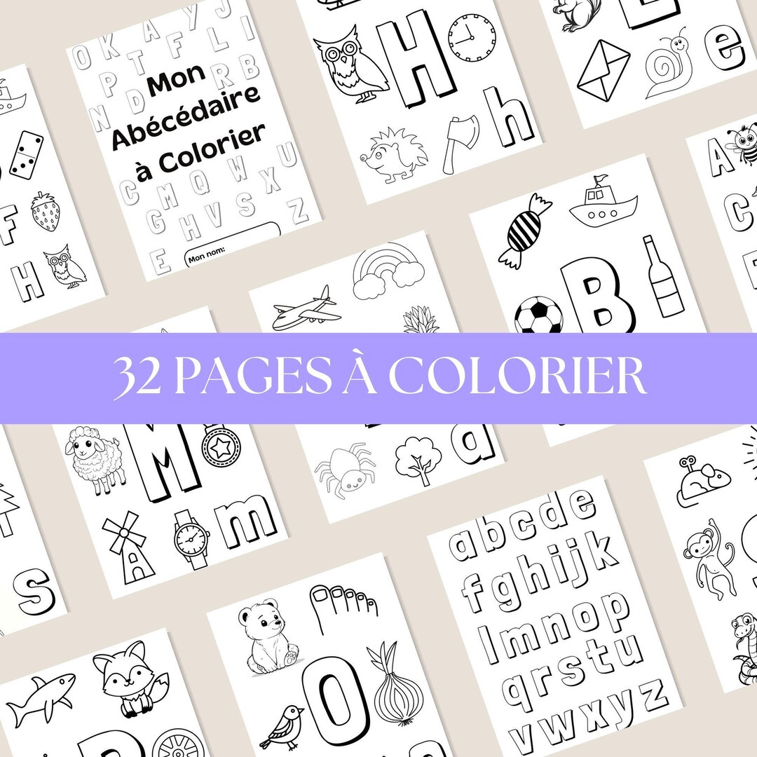 French Alphabet Coloring Book PDF – Learn Abcs in French Only ...