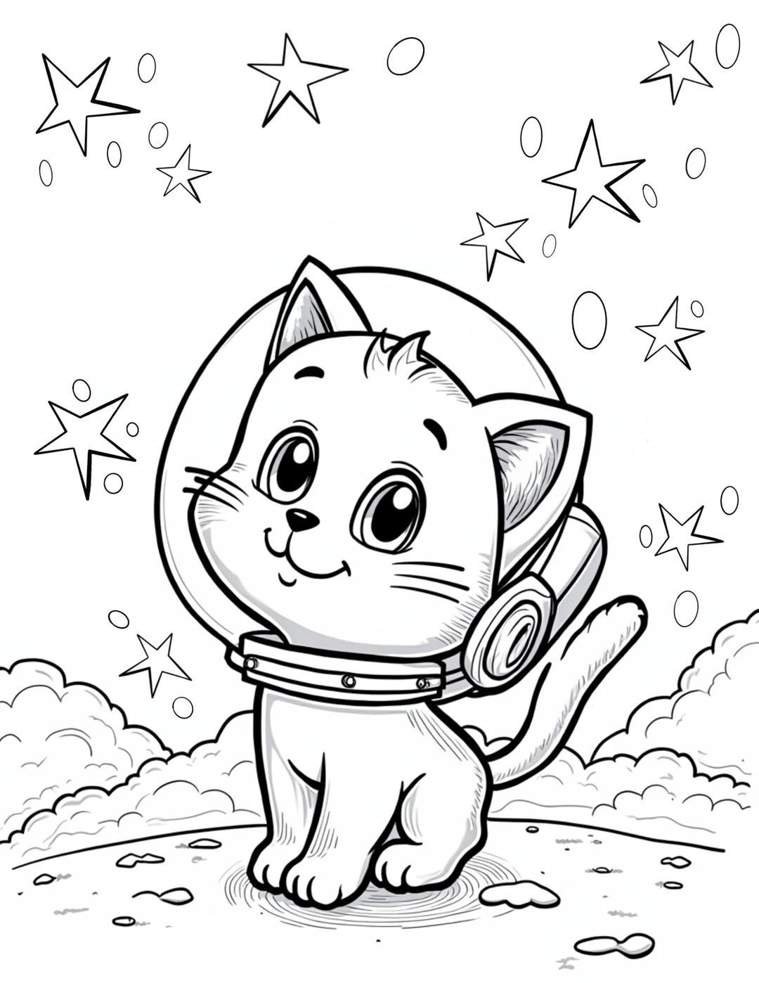 Cat Cadet Coloring Pages - Etsy