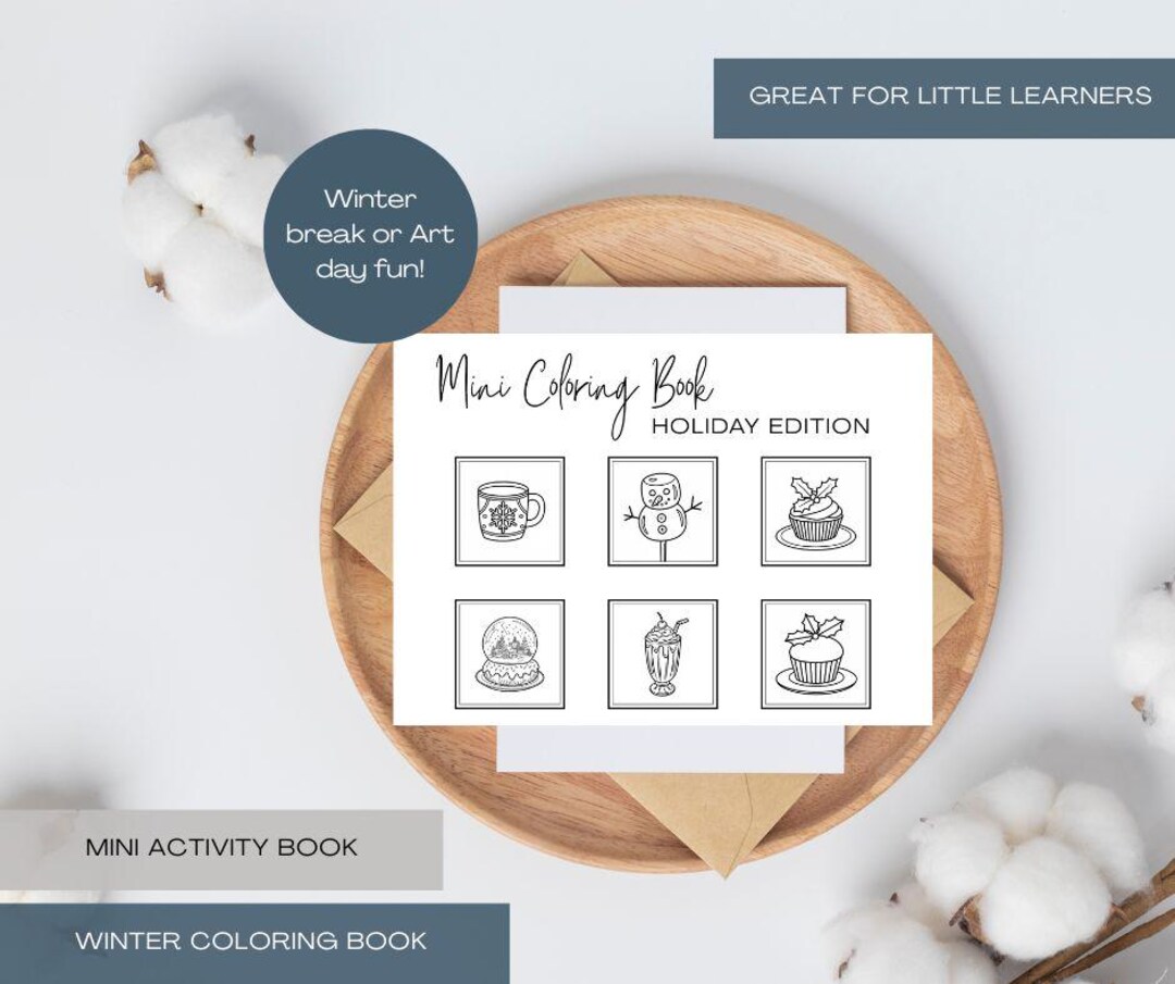 Mini Christmas Coloring Pages for Kids | Holiday Activity Printable ...