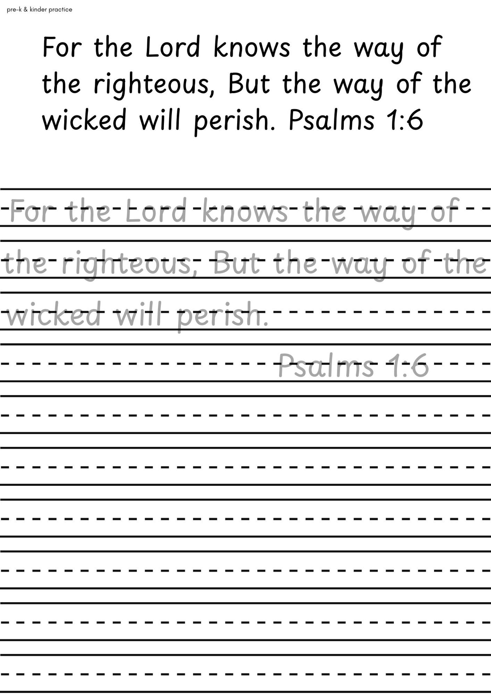 Bible Verse Handwriting Practice for Kids | Screen-free Christian ...