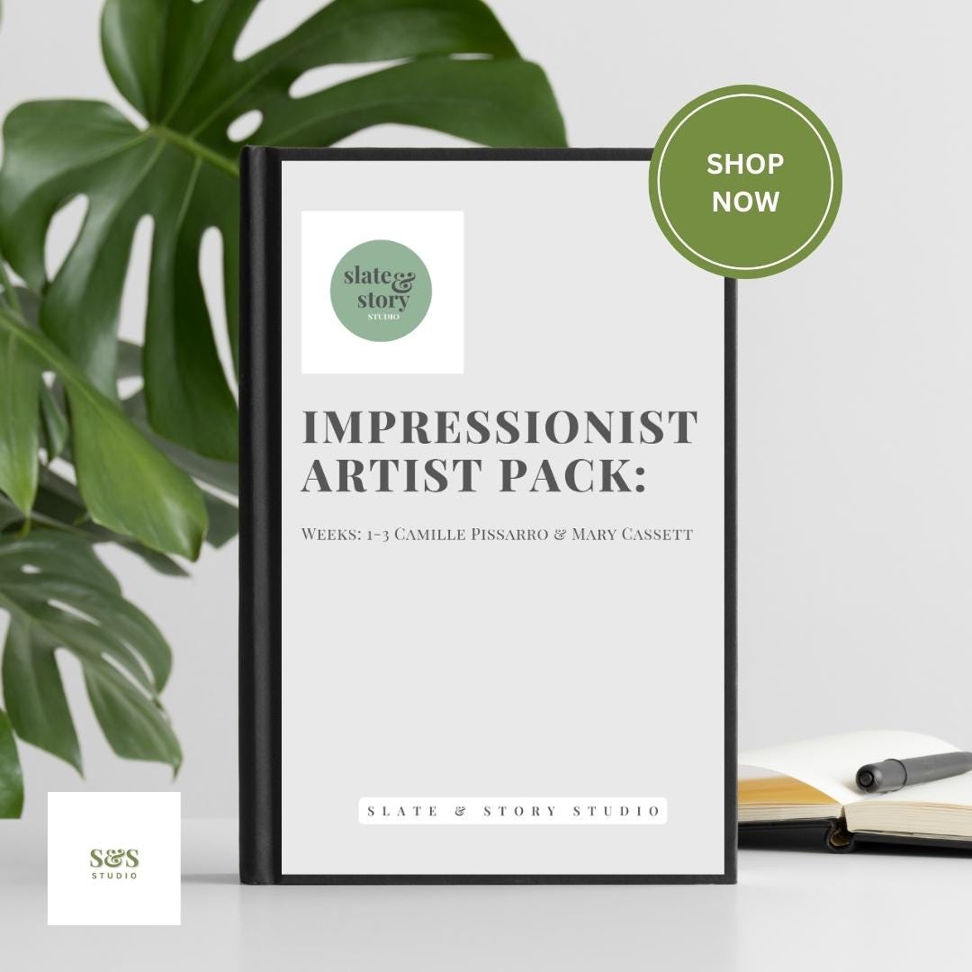 Artist Study Pack: Camille Pissarro & Mary Cassatt | Impressionist Art ...