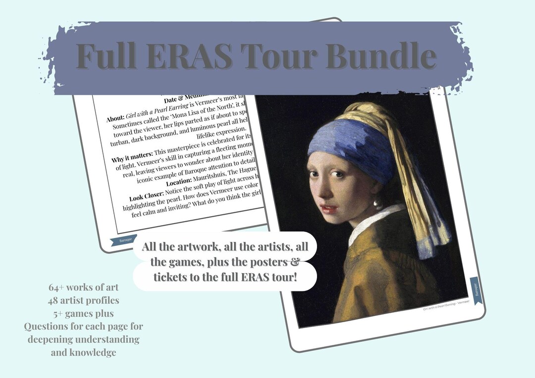 Art History Flashcards Bundle | Full Eras Tour With 4 Artist Study ...