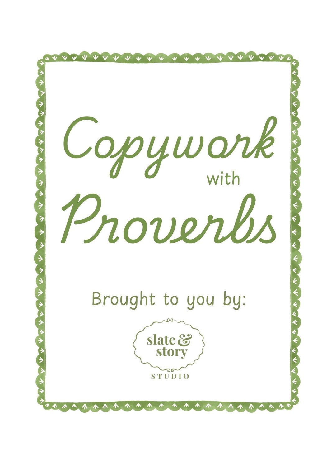 Copywork + Bible Study: Proverbs for Kids | Scripture Handwriting ...