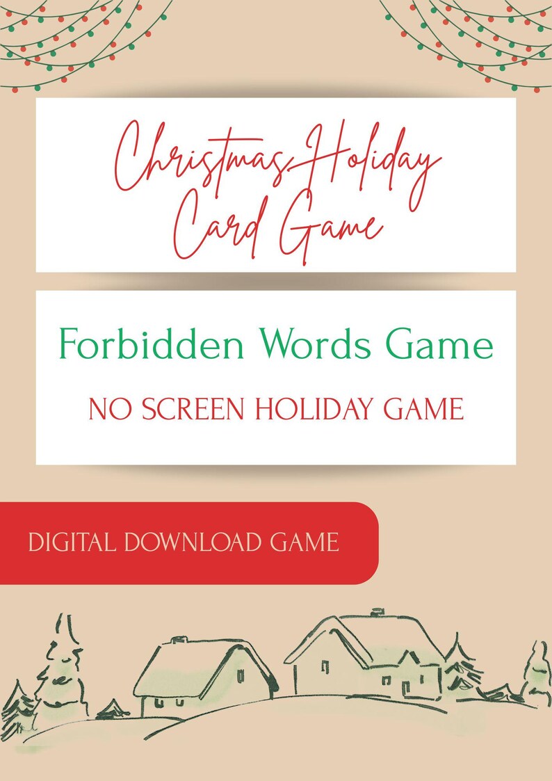 Printable Forbidden Words Game | Christmas Party Game | Family ...