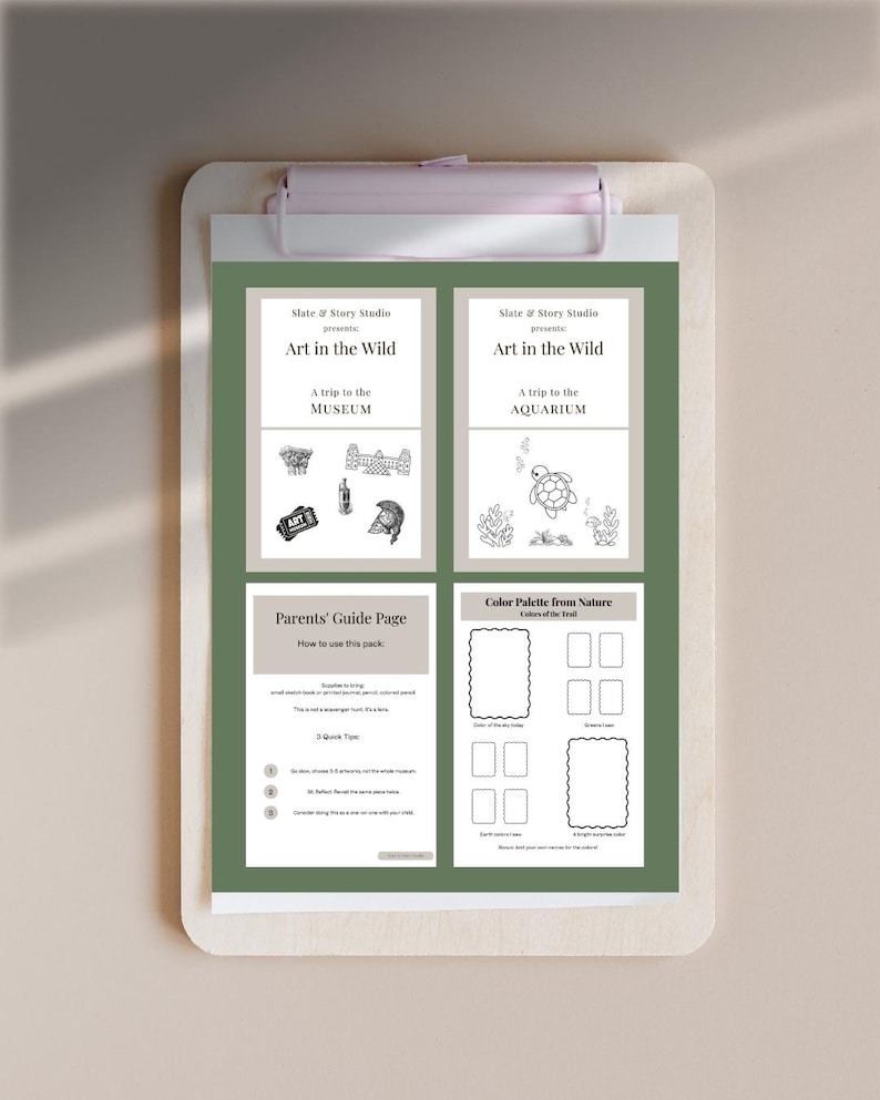 Art in the Wild Series - 5-set Printable Field Trip Guide for ...