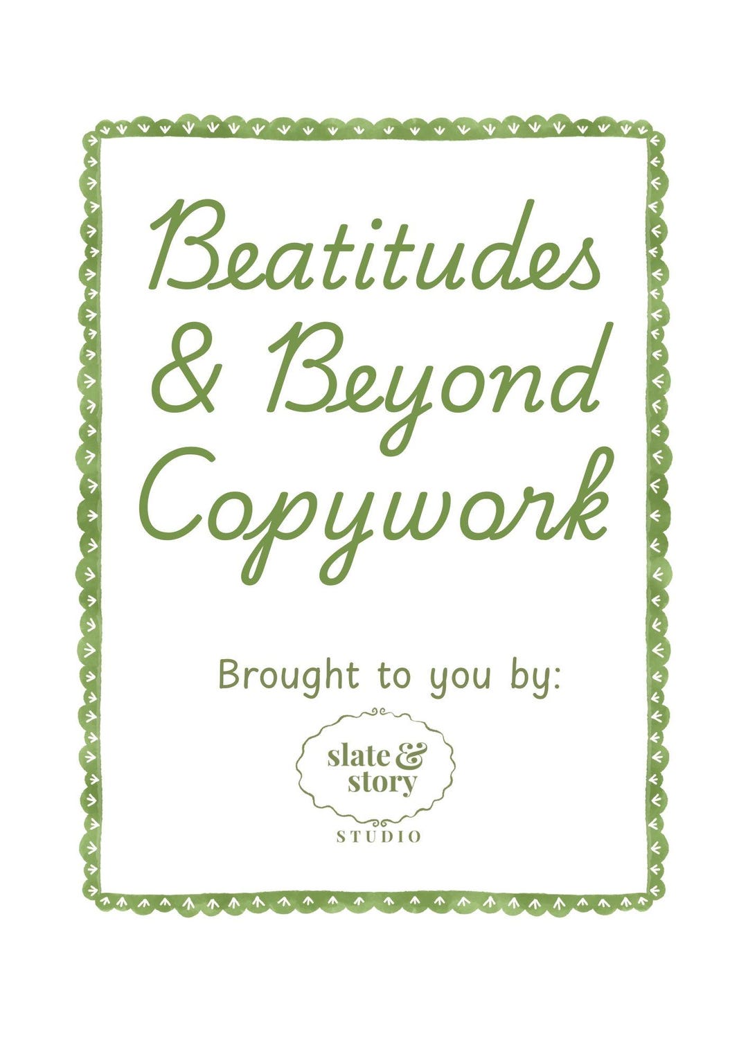 Beatitudes and Beyond Copywork for Young Hearts | 30 Days of Scripture ...
