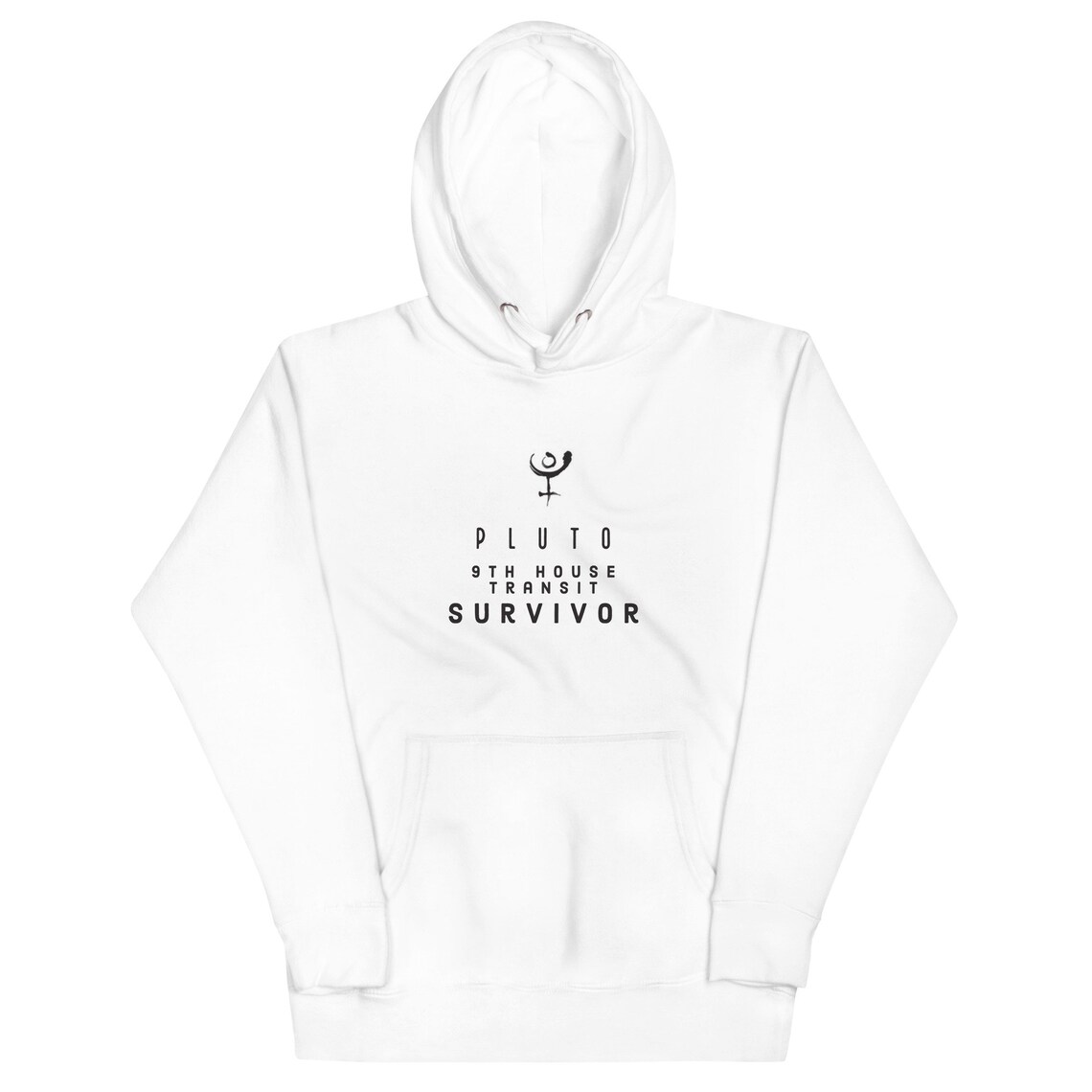 Astrology PLUTO 9th House Transit Survivor Unisex White Hoodie Zodiac ...