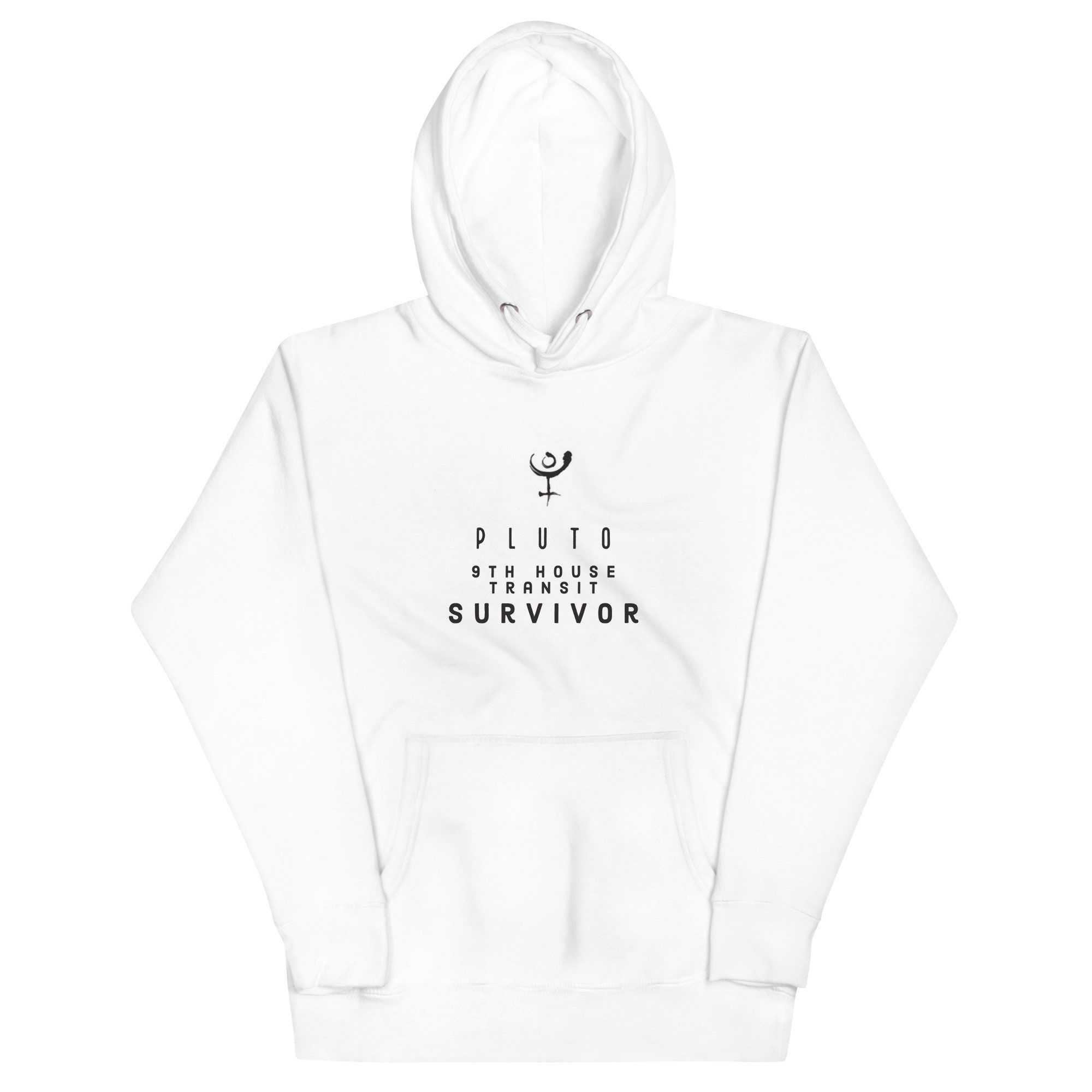 Astrology PLUTO 9th House Transit Survivor Unisex White Hoodie Zodiac ...