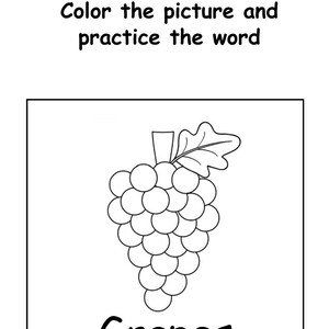 Fun Fruits Coloring Book for Kids – Printable PDF, Educational Activity ...