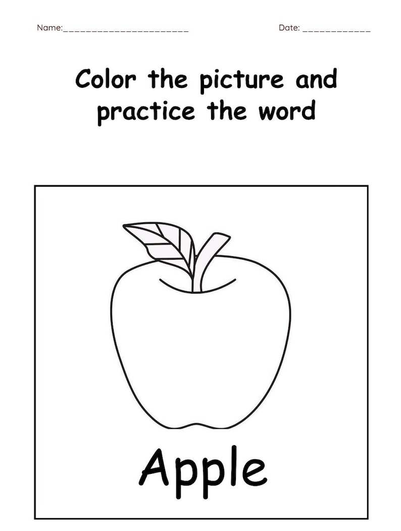 Fun Fruits Coloring Book for Kids – Printable PDF, Educational Activity ...