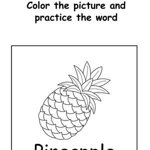 Fun Fruits Coloring Book for Kids – Printable PDF, Educational Activity ...