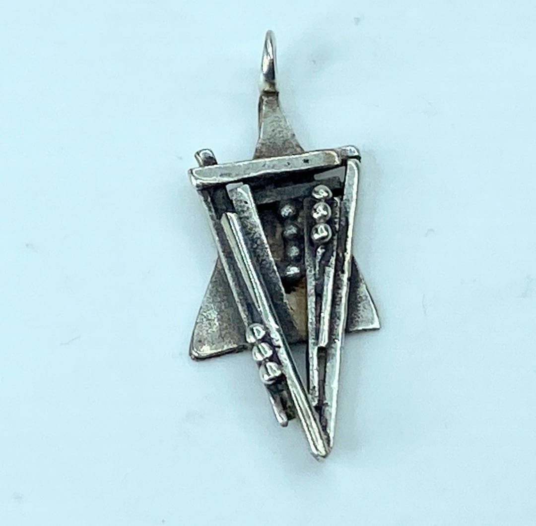 Vintage 80s Eli Gera Rachel Gera 925 Silver Pendant Star David 1.5" - Etsy