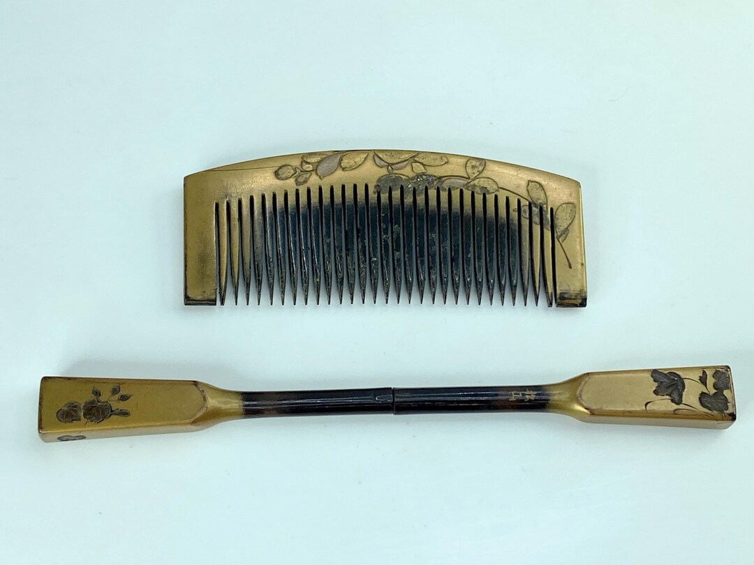 Kushi Kogai Kanzashi Japanese Antique Hair Accessories Comb Stick Makie ...