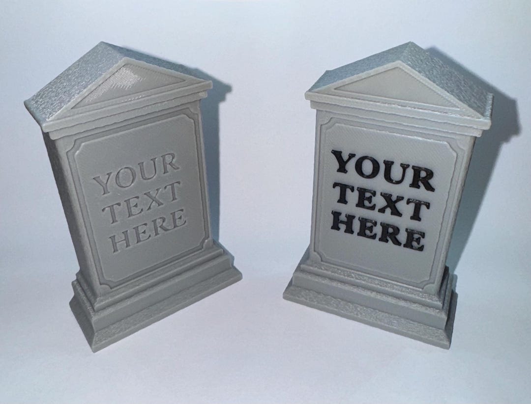 Custom Mini Tombstone – Personalized Halloween Decoration – 3D Printed ...
