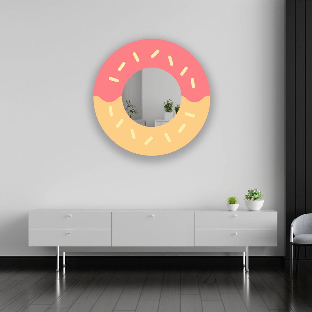 Donut Design Round Mirror - Etsy
