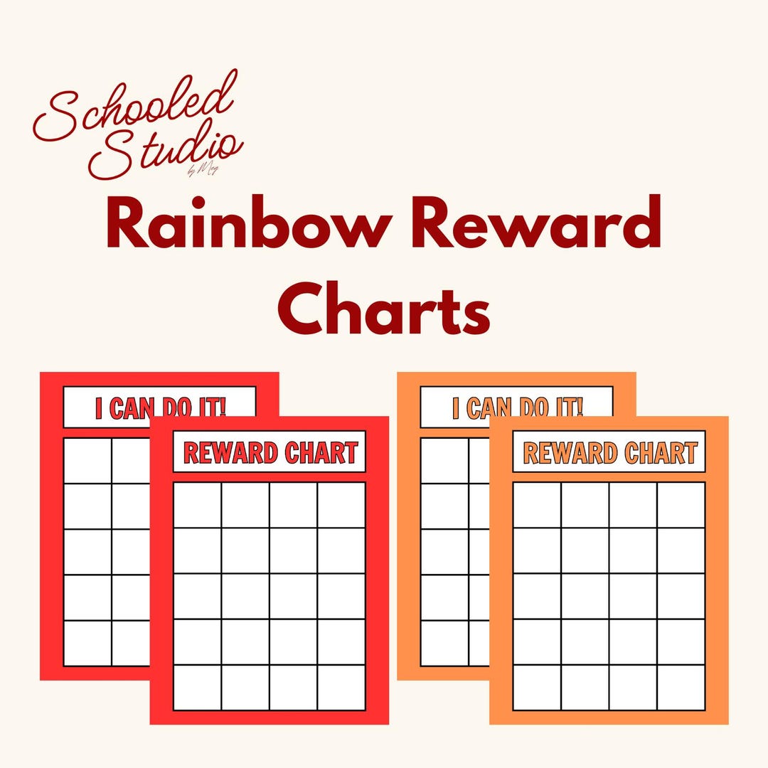 Printable Rainbow Reward Chart for Kids | I Can Do It! Sticker Chart ...