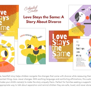 Customizable Divorce Social Story for Kids | Printable Book About ...