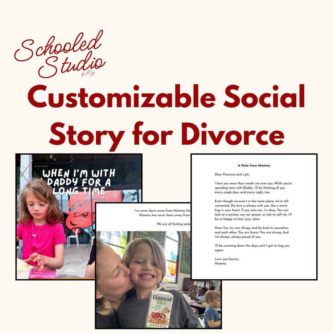 Customizable Social Story for Kids of Divorce | “when I’m With Daddy ...