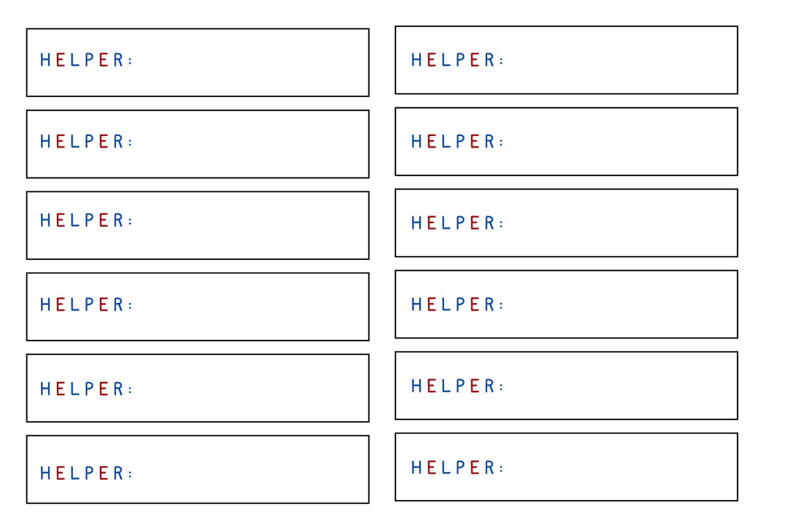 Printable Classroom Job Chart for Kindergarten | Visual Job Cards ...