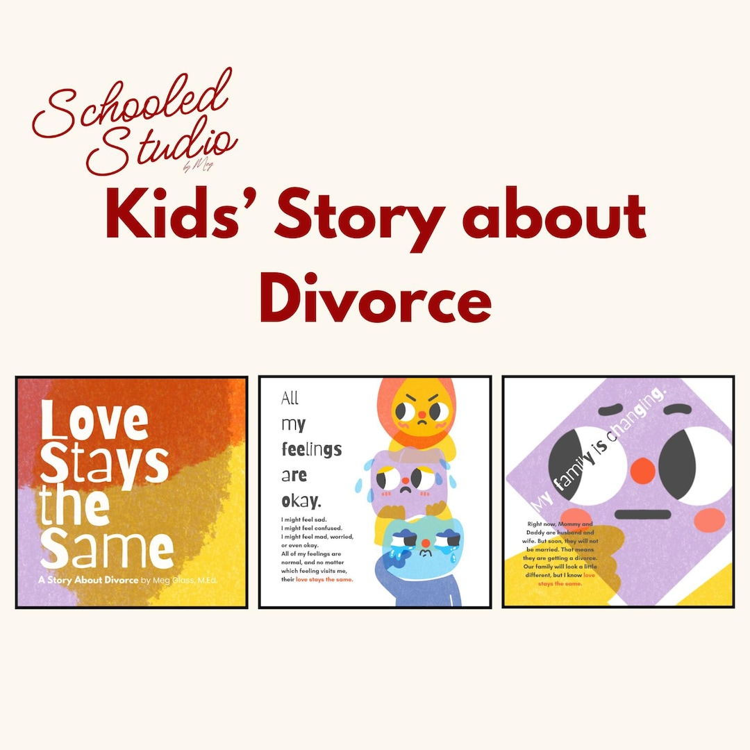 Customizable Divorce Social Story for Kids | Printable Book About ...