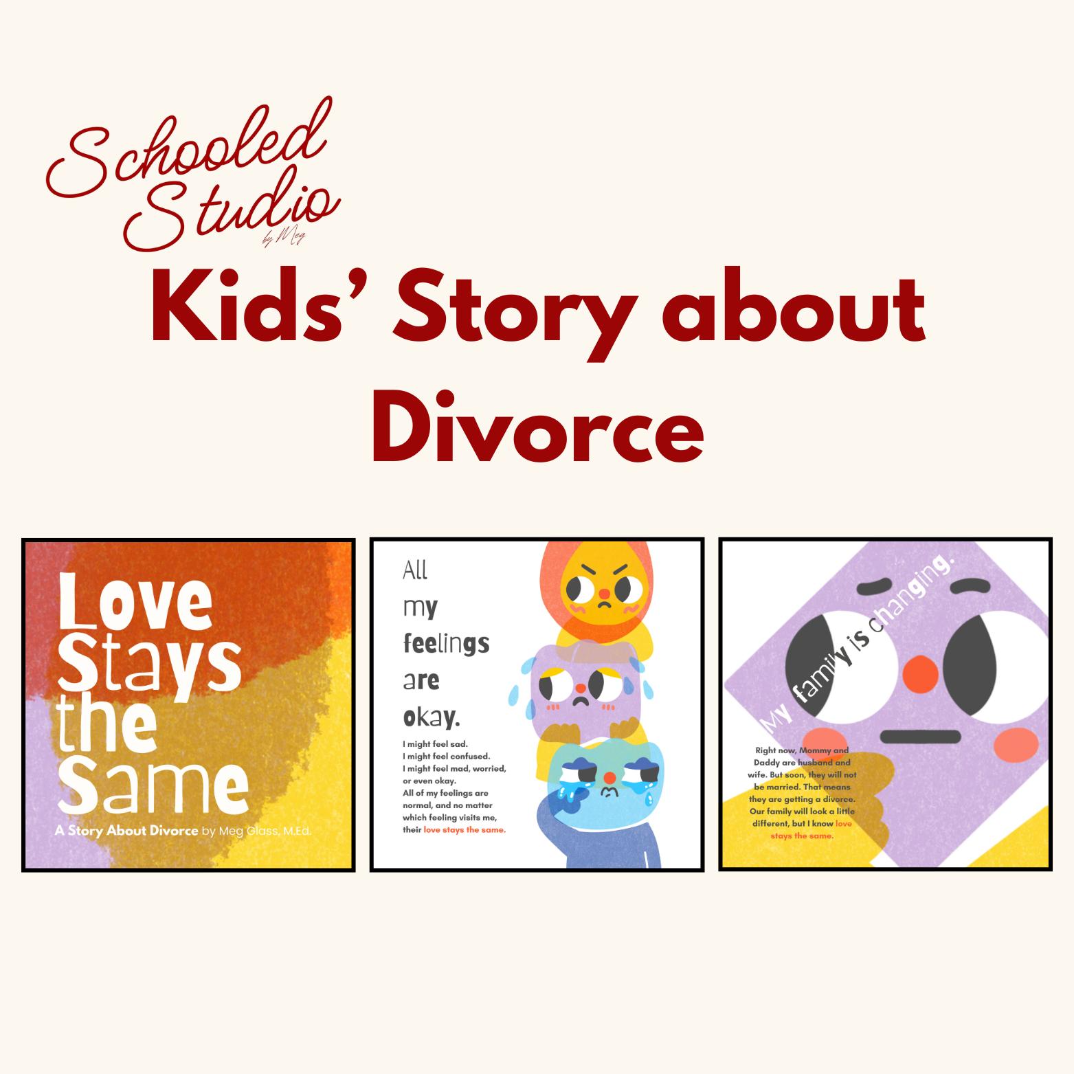 Customizable Divorce Social Story for Kids | Printable Book About ...