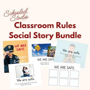 Classroom Rules & Social Story Pack | Visual Posters, Promises Activity ...