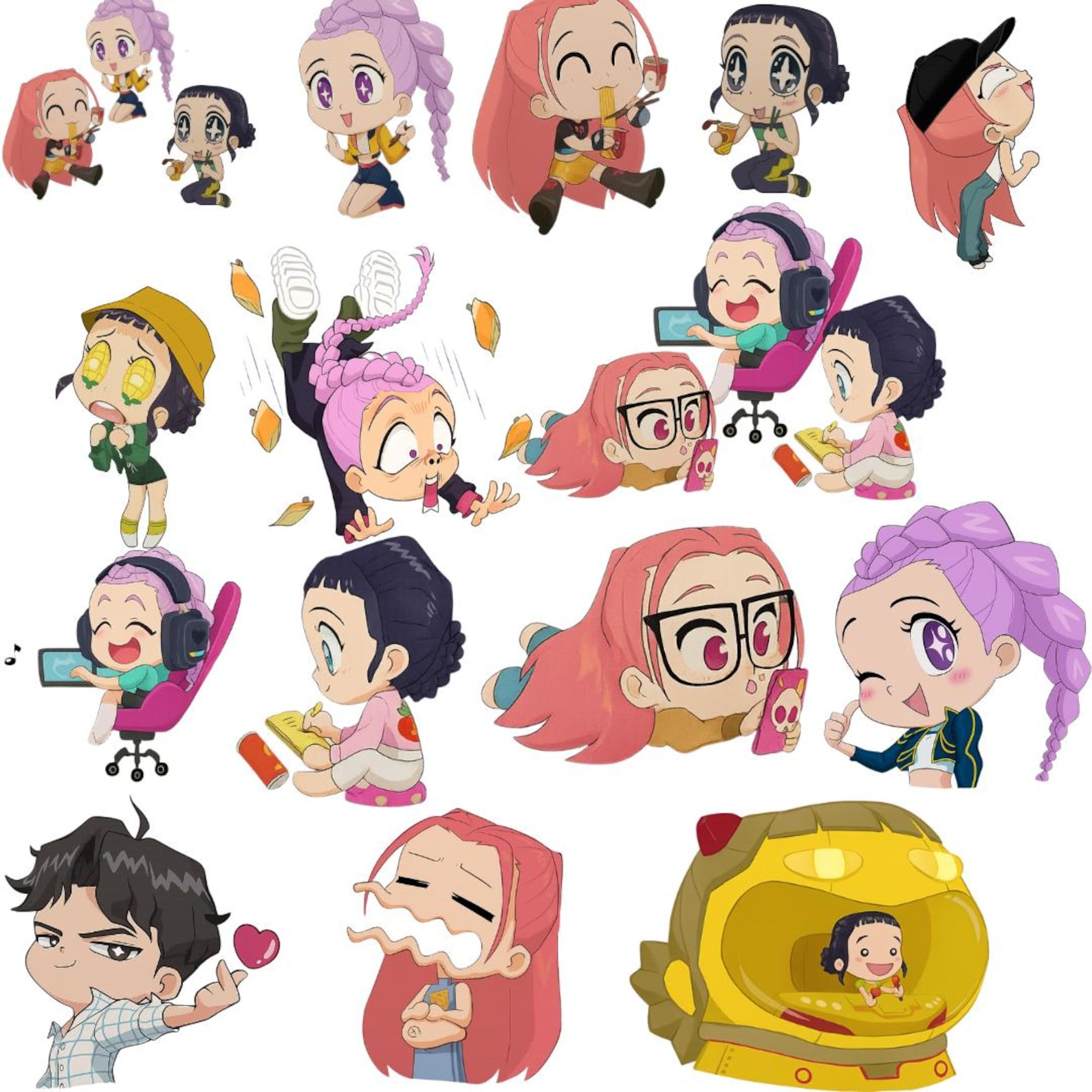 KPDH Chibi Edition! K-pop Demon Hunters Inspired Digital Stickers - 50 ...